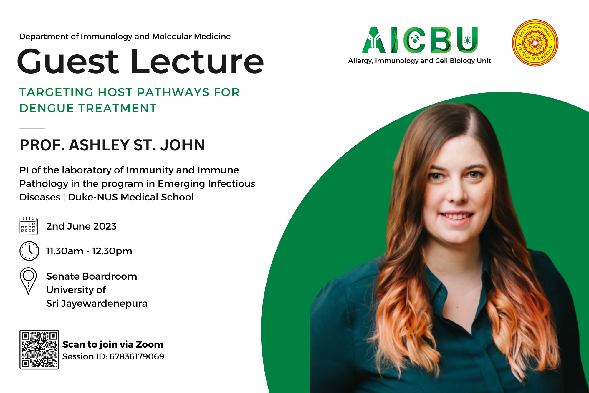 Guest Lecture on Dengue Therapeutics – AICBU